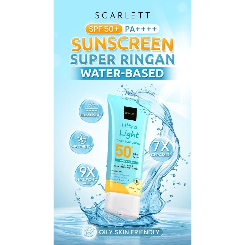 Jual SCARLETT ULTRA LIGHT DAILY SUNSCREEN SPF 50 | Shopee Indonesia