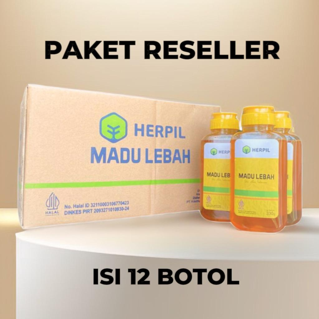 Jual PAKET RESELLER [MADU LEBAH HERPIL] 12 Botol Madu Asli Multiflora ...