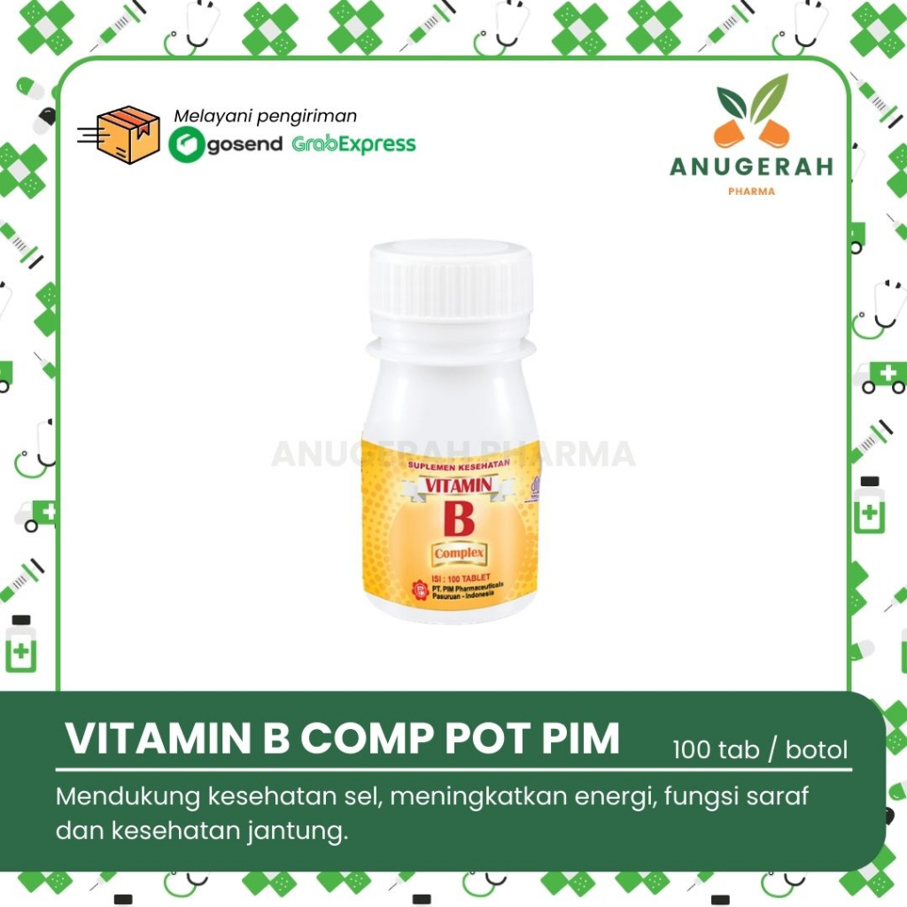 Jual Vitamin B Complex Pot isi 100 tab PIM | Shopee Indonesia