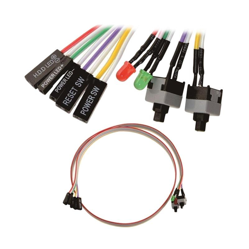 Jual Kabel Front Panel 1 Set Switch Reset - Power - LED Untuk Casing PC ...