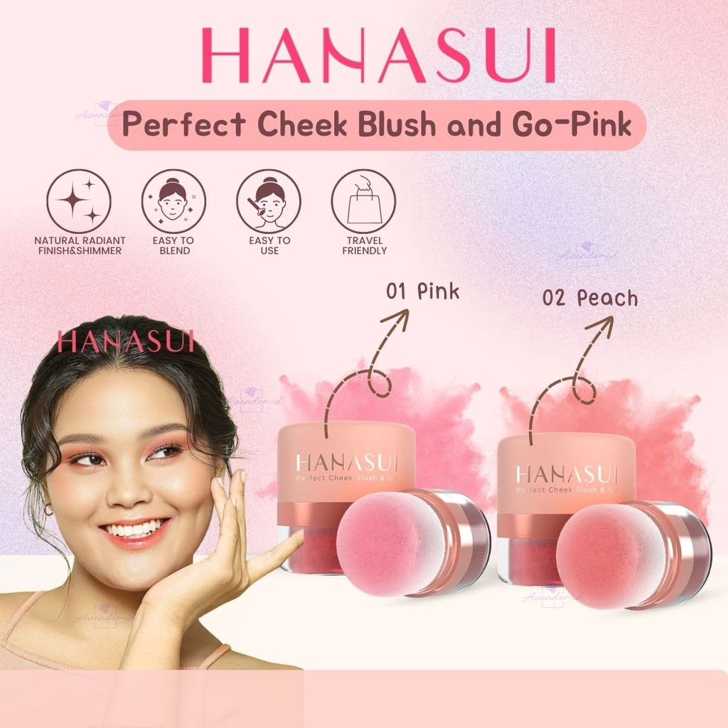 Jual HANASUI Perfect Cheek Blush & Go 2.5g | Powder Blush On | Perona ...