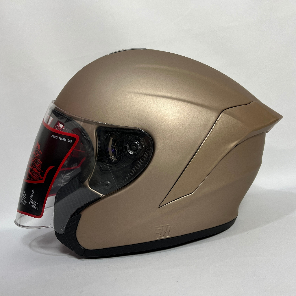 Jual Helm ZIP Kaizen Gold Brown Doff - Polos Solid - Kaca Clear - Helm ...