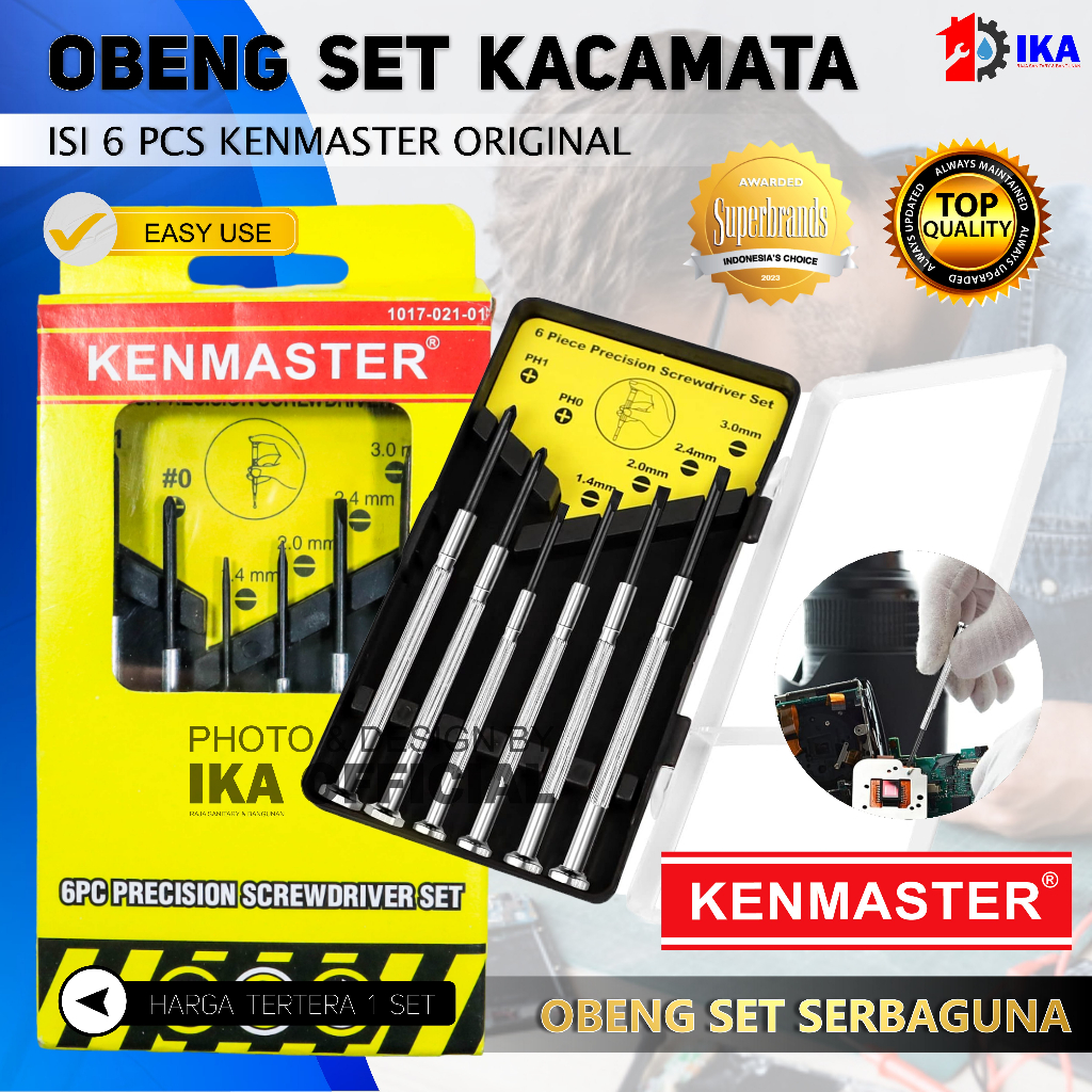 Jual Kenmaster Obeng Jam 6 Pcs Precision Screwdriver Set Termurah Berkualitas KENMASTER 6 pcs ...