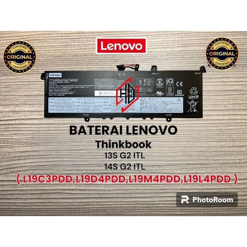 Jual Baterai Lenovo Thinkbook 13S 14S G2 ITL (L19M4PDD, L19D4PDD ...
