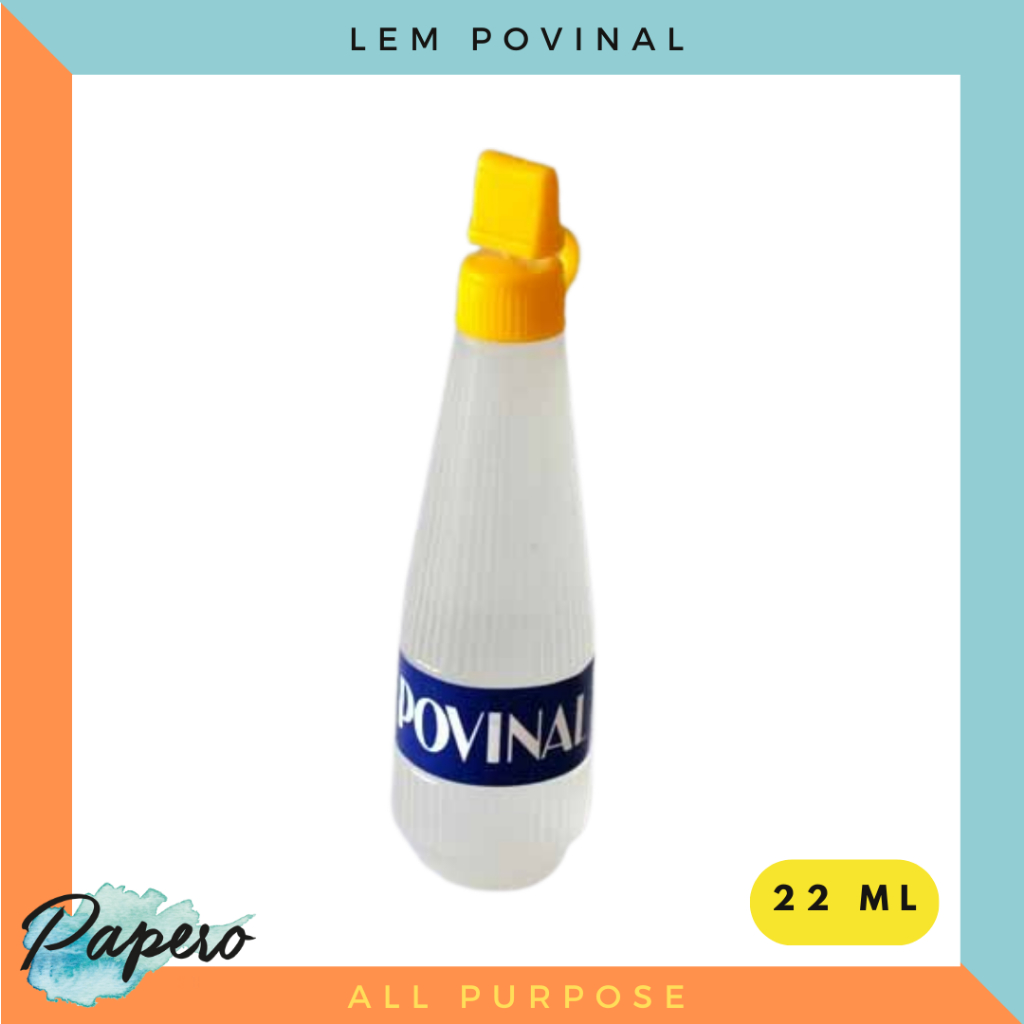 Jual Lem Povinal / Lem kertas / Liquid Adhesive 22 ml | Shopee Indonesia