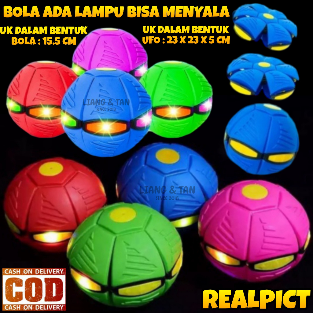 Jual ( BISA COD / ADA LAMPU ) PROMO Mainan Anak Magic Ball UFO / Mainan ...