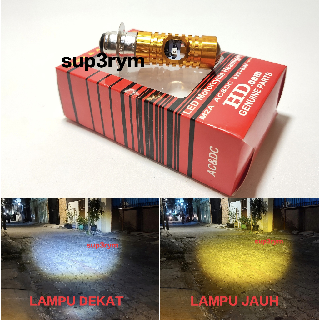 Jual Lampu led h6 laser D2 plus lampu senja biru lampu utama lampu depan bebek matic Universal ...