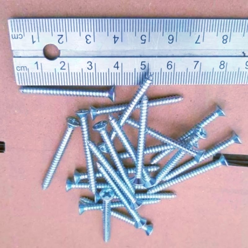 Jual sekrup skrup baut baud (100 pcs) 50mm 37mm 30mm 25mm 15mm 13mm ...