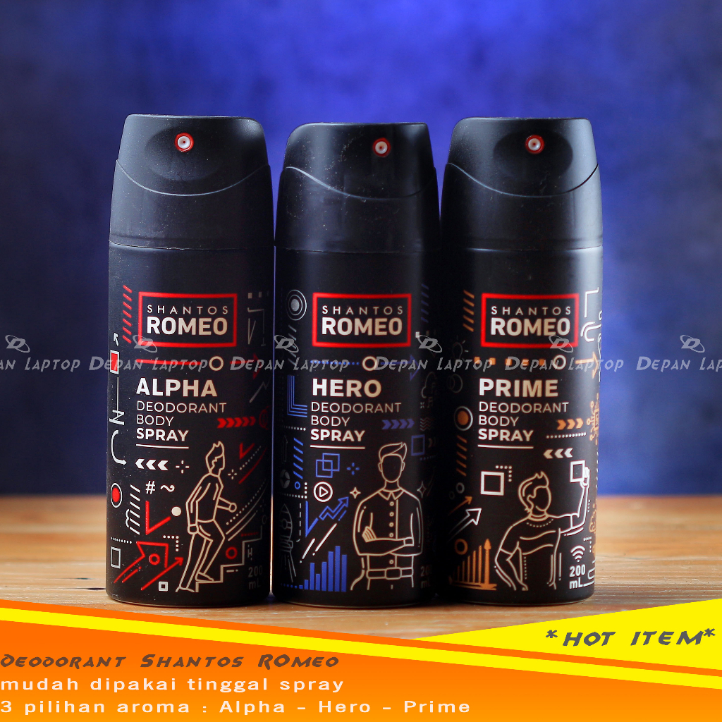 Jual Deodorant Shantos Romeo Deo Body Spray Pria Penghilang Bau Ketek ...