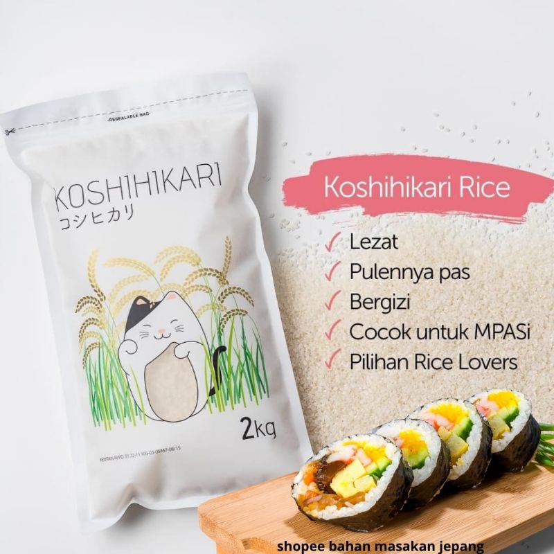 Jual Koshihikari Rice 2Kg Japonica | Beras Koshihikari | Beras Jepang ...