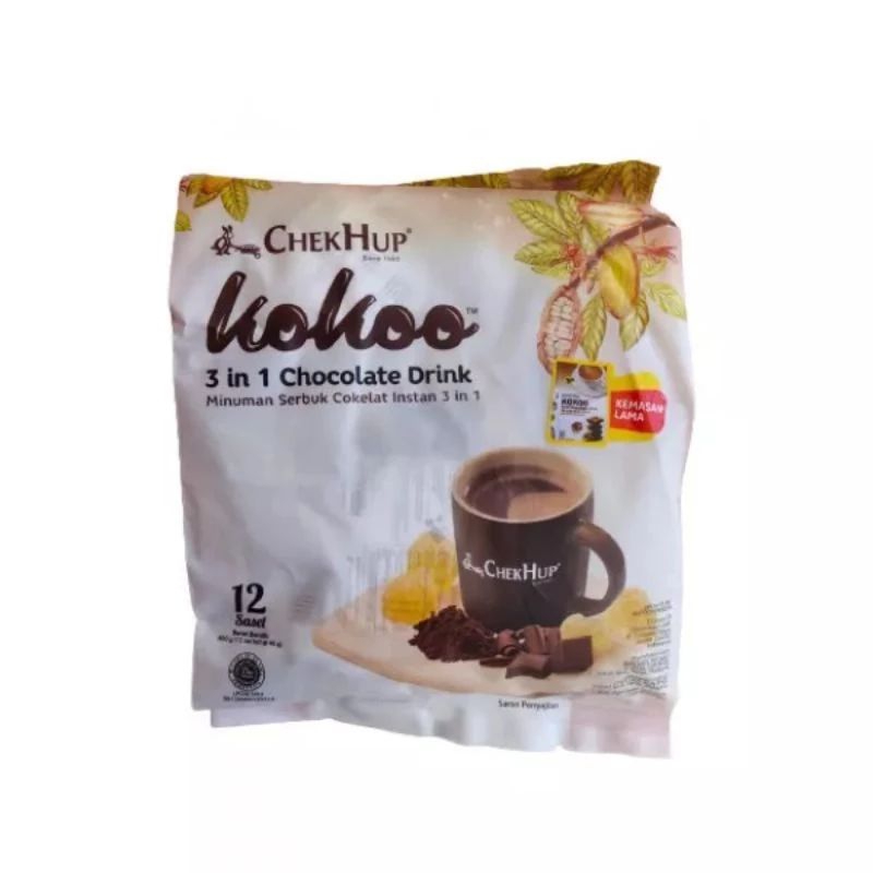 Jual Chek hup kokoo 3in1 chocolate drink 12 sachet x 40 gr | Shopee ...