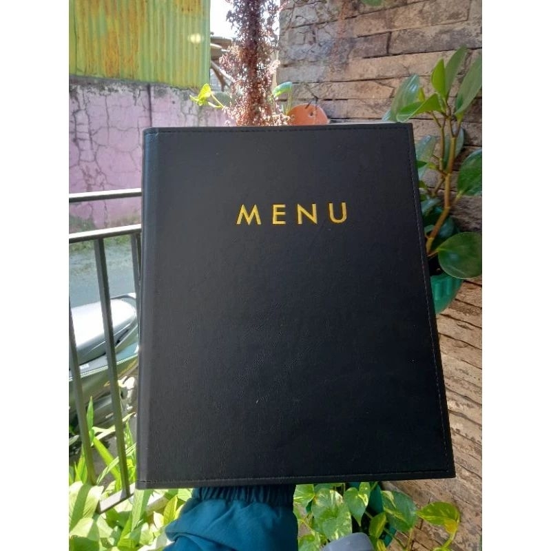 Jual COVER BUKU MENU ( LOGO MENU) size a5 READY | Shopee Indonesia