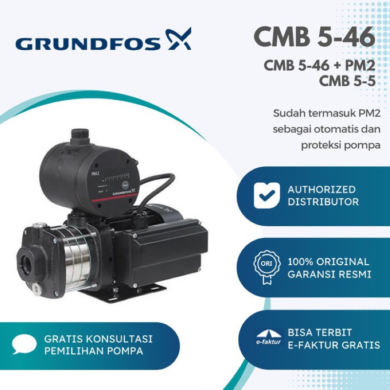 Jual Pompa Booster Grundfos CMB 5-46 PM 2 Mesin Pompa Air Pendorong Grundfos | Shopee Indonesia