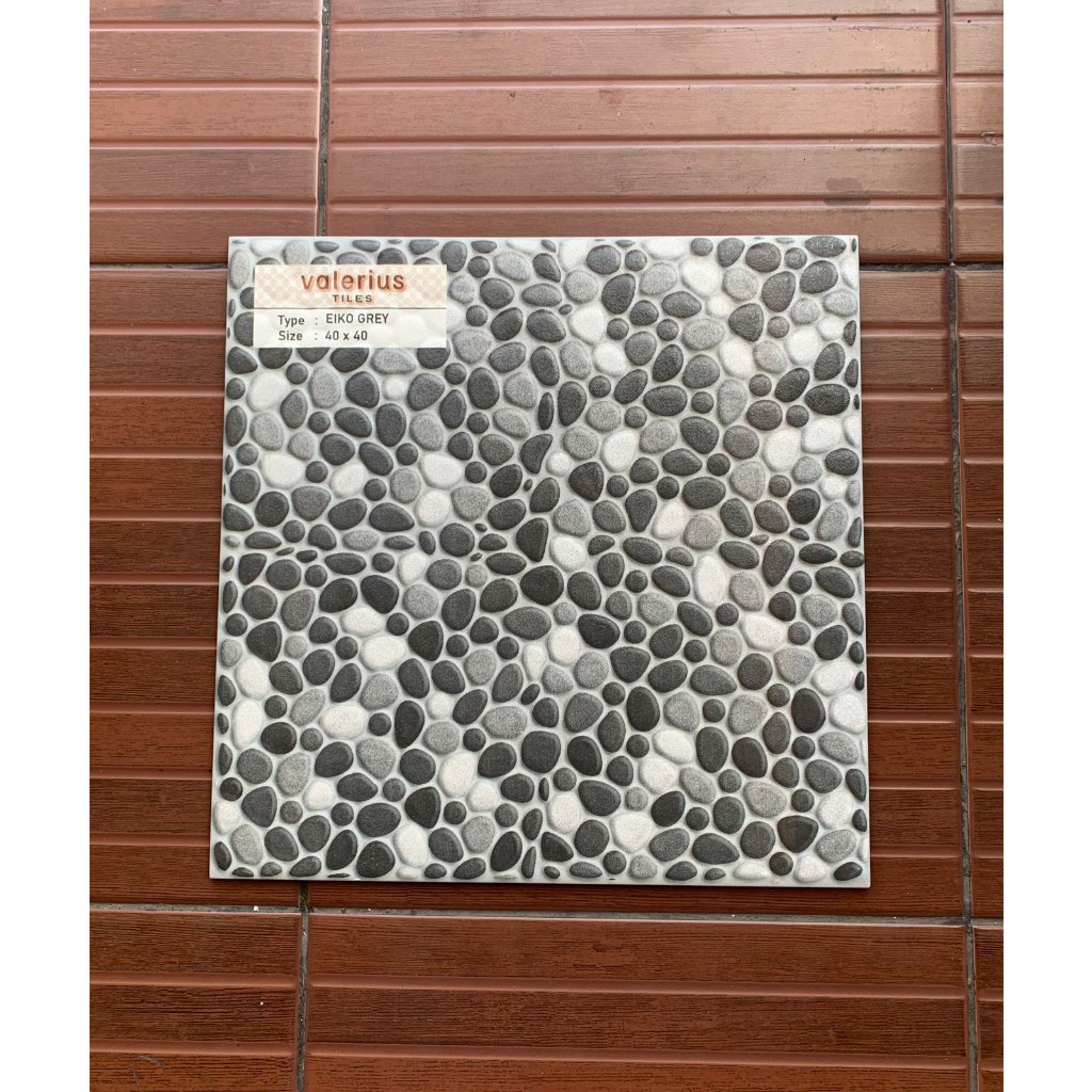 Jual KERAMIK LANTAI DINDING 40X40 EIKO GREY / KERAMIK MOTIF BATU ALAM ...