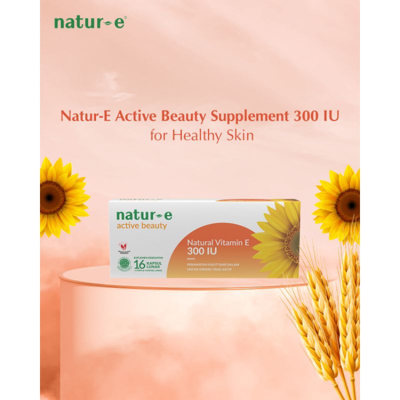 Jual Natur-E Active Beauty Natural Vitamin E Soft Capsule 300IU isi 16 ...