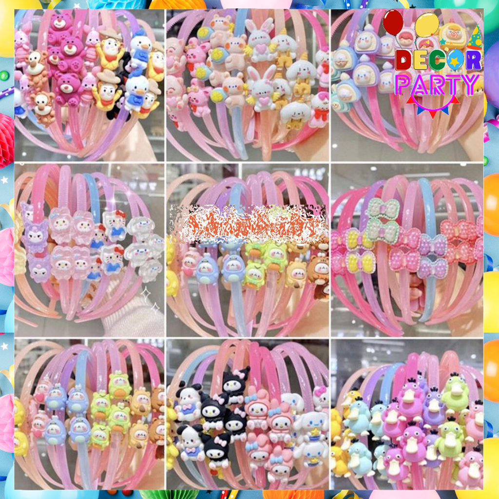 Jual DP Bando Anak Lucu Karakter Kartun 3D Cute Bando Polos Lucu Gaya ...