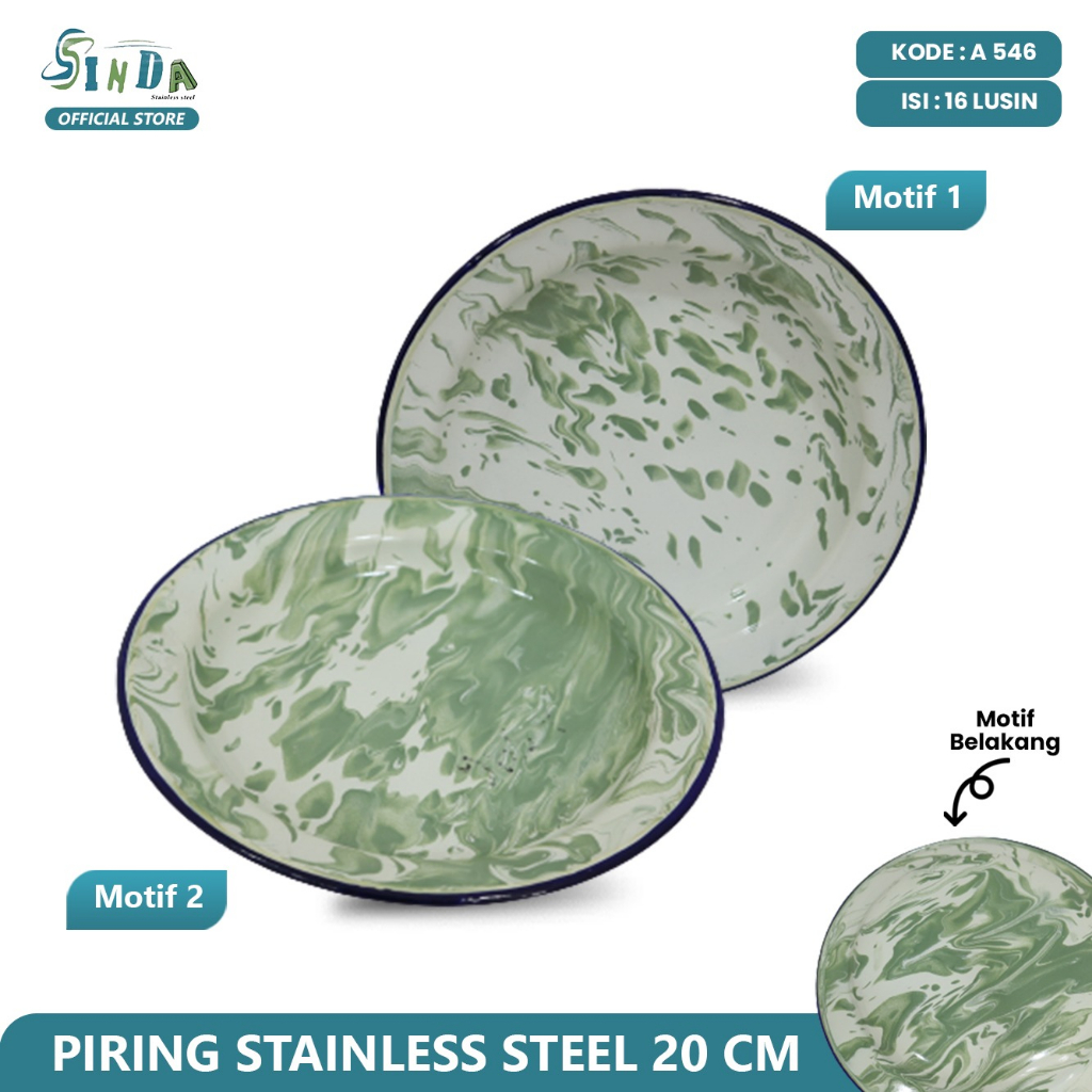 Jual Piring Enamel Blirik Jadul / Piring Seng Enamel Ukuran 22cm & 20cm ...