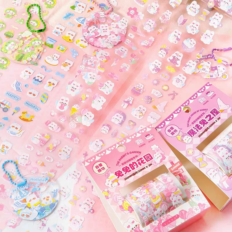 Jual [WindHeart] 1 sticker rolls cute zoo series sticker roll | Shopee ...