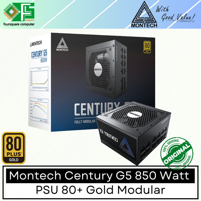 Jual PSU Montech Century G5 850 Watt 80 Plus Gold Modular Power Supply 850w | Shopee Indonesia