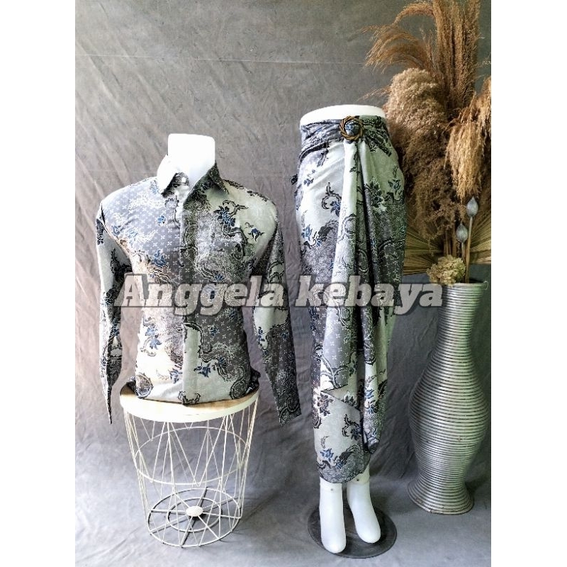 Jual Batik couple & rok lilit/batik couple polyster premium/batik ...