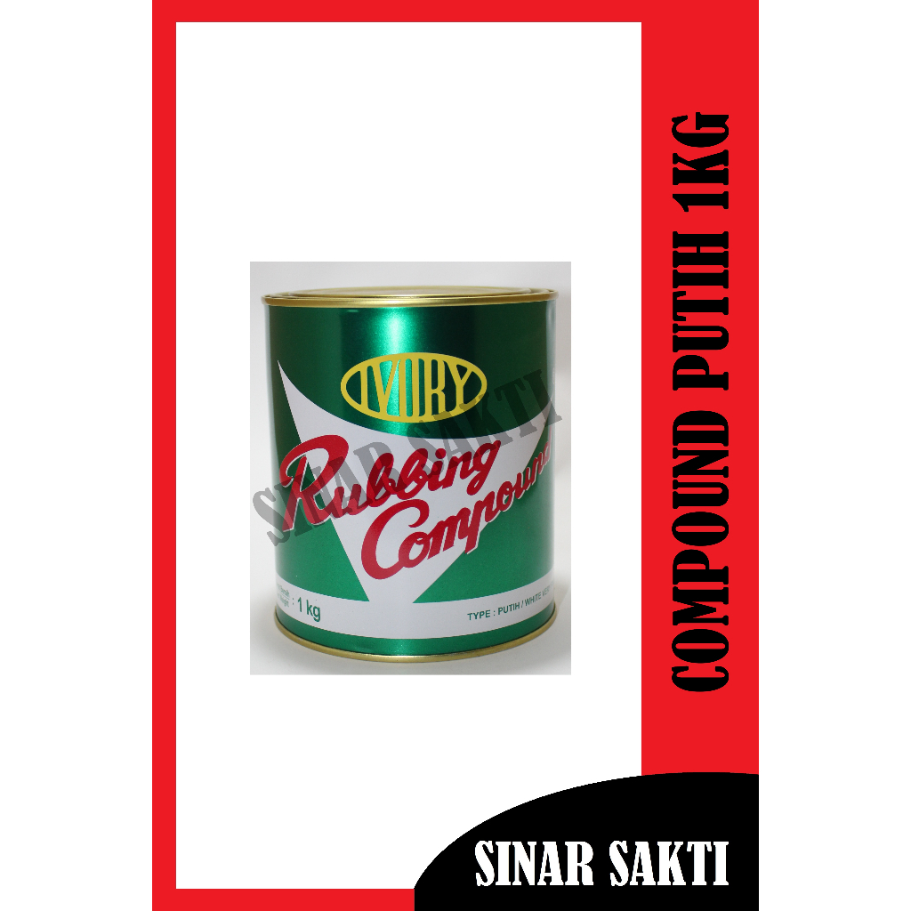 Jual Rubbing Compound Putih Ivory / Kompon Putih 1kg / compon poles ...