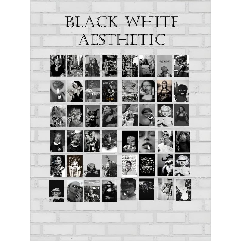 Jual POSTER AESTHETIC HITAM PUTIH A4, A5, A6 (12pcs) | Shopee Indonesia
