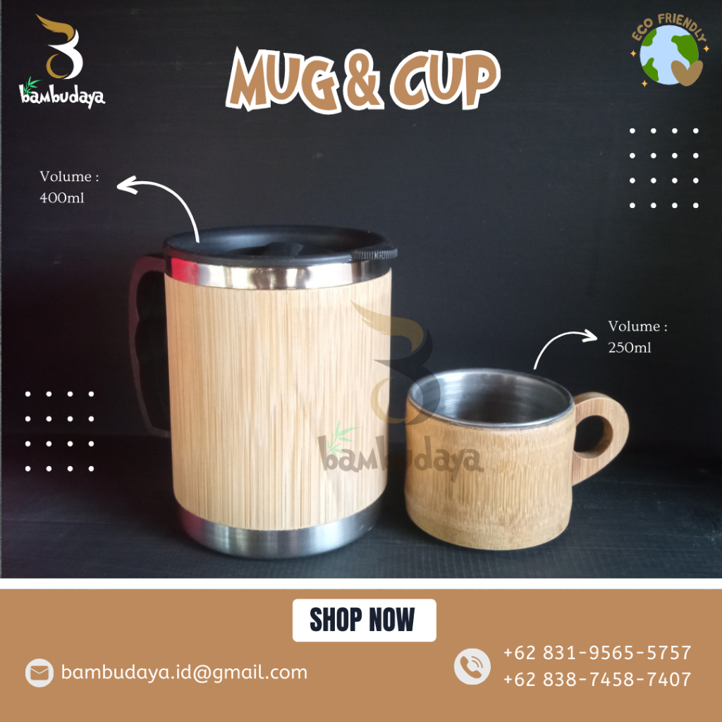 Jual MUG Bambu Eco Friendly | Shopee Indonesia
