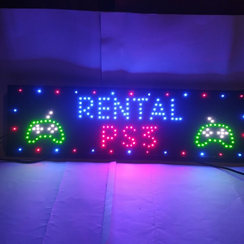 Jual LAMPU TULISAN rental ps 3 led sign | Shopee Indonesia