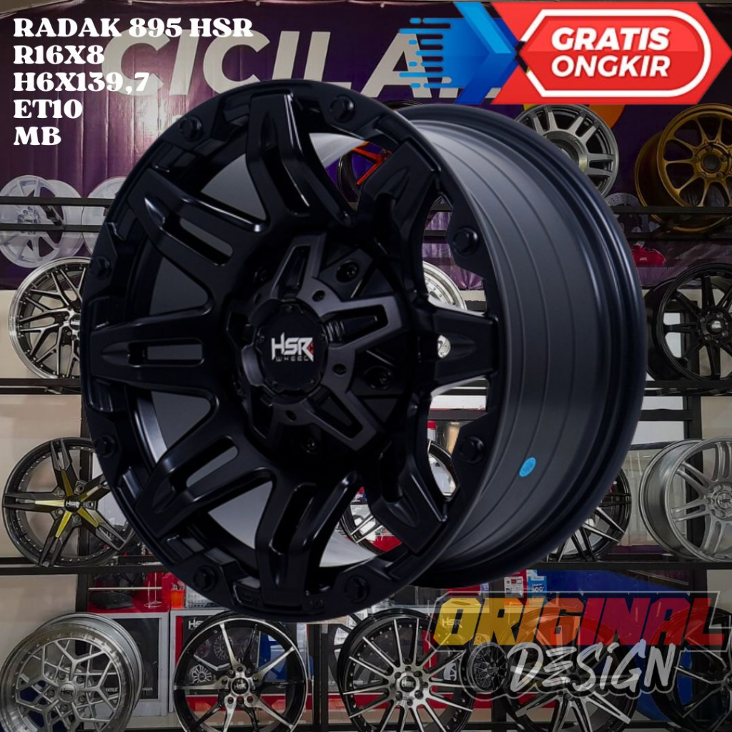Jual Velg Mobil Ring 16 HSR RADAK R16 Untuk Strada , Hilux DC , Ranger ...