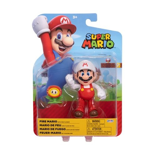 Jual Super Mario World of Nintendo 4" Figure - Fire Mario with Fire ...