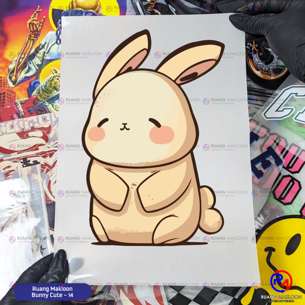 Jual Sablon Setrika Sablon DTF Satuan A5 Cute Bunny - SIAP PRESS ...