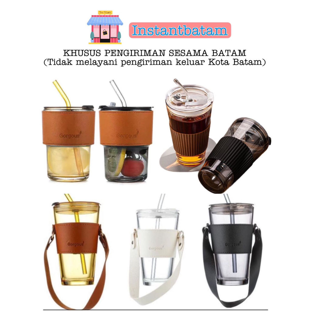 Jual 263 Botol Kaca 2 In 1 / Tumbler Gelas Kaca / Botol Minuman BPA ...