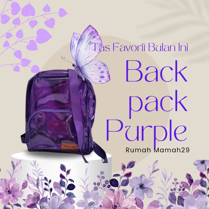 Jual Tas Backpack Pvc Transparant Ungu | Shopee Indonesia