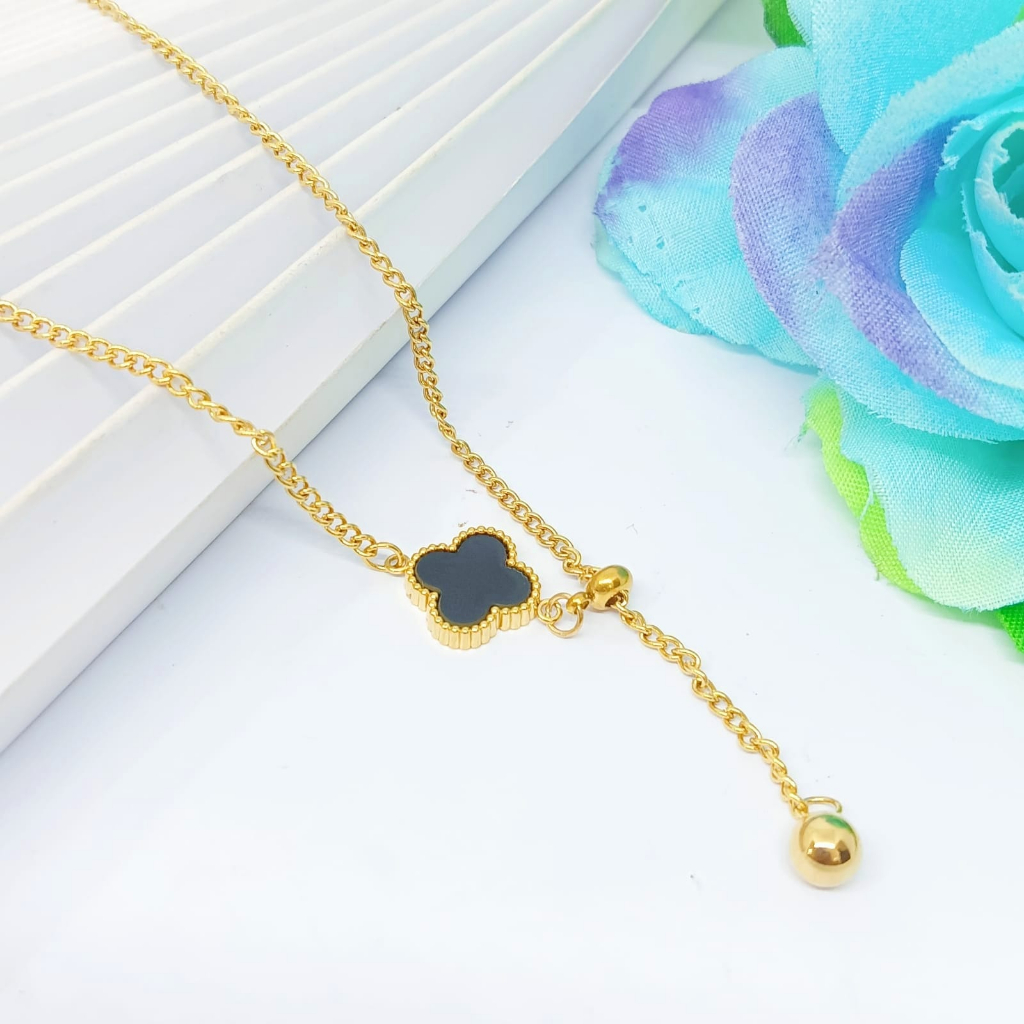 Jual KALUNG TITANIUM BUNGA RANTAI JURAI JUNTAI BOLA ANTI LUNTUR DAN ...