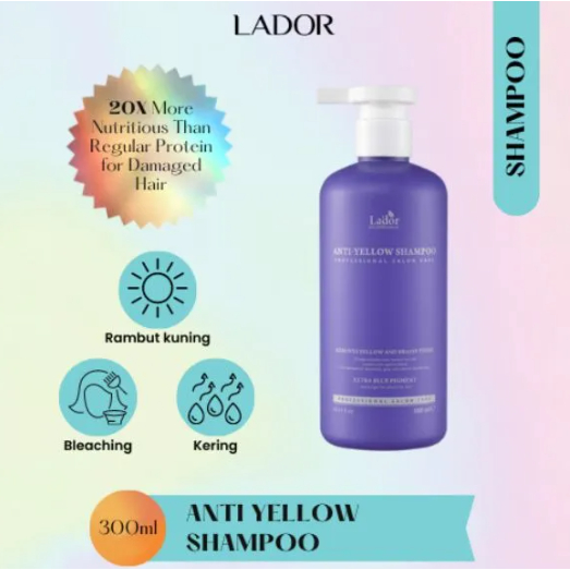 Jual Lador La'dor Anti Yellow Shampoo Shampo Rambut Original 300mL 50ml Korea BEST SELLER ...