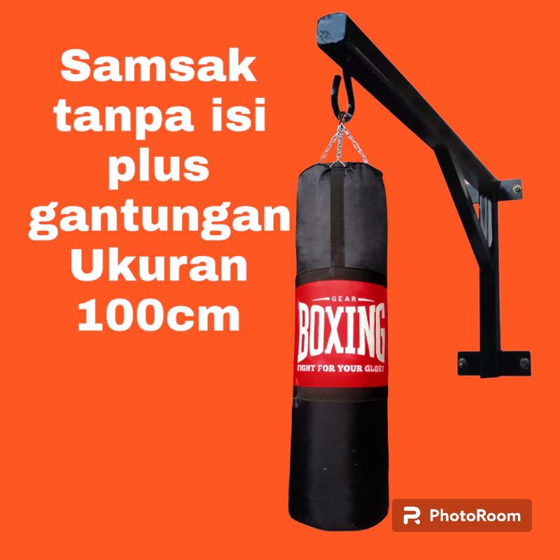 Jual SAMSAK TINJU MUAYTHAI UKURAN 100CM TANPA ISI+ GANTUNGAN SAMSAK ...