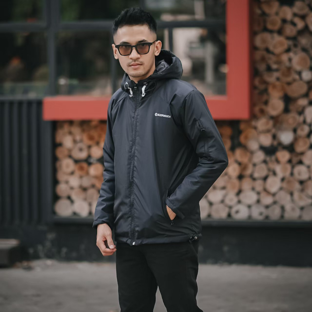 Jual Jaket pria ziper bahan parasut taslan jacket gunung anti angin ...