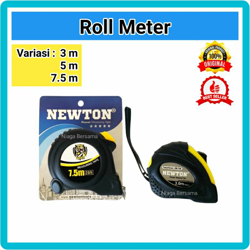 Jual Meteran Tukang Roll Meter Bangunan Newton Aneka Ukuran | Shopee ...