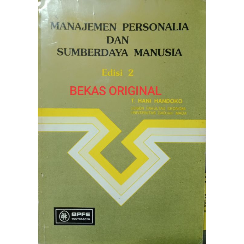 Jual Manajemen Personalia dan Sumberdaya Manusia Edisi 2 T Hani Handoko ...