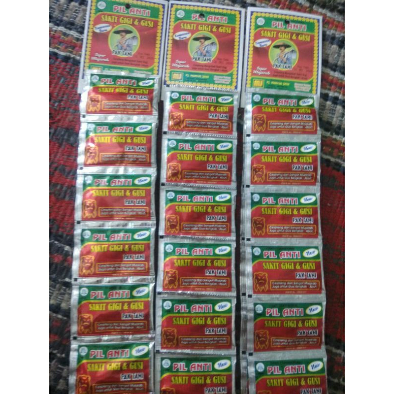 Jual PIL PAK TANI GIGI DAN KECETIT 1 RENCENG 10 SACHET ORGINAL | Shopee ...