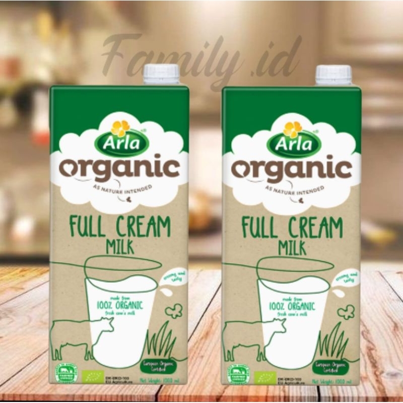Jual Promo 2 Pcs Arla Full Cream Milk UHT Organic 1 Liter / Susu Arla ...