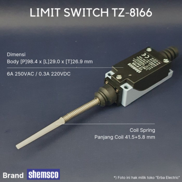 Jual TZ-8166 Limit Switch Plastik TZ-8 Shemsco CNTD Setara D4V-8166Z Omron Berkualitas | Shopee ...