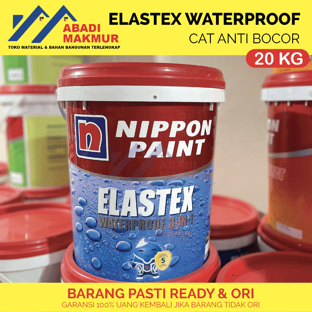 Jual Nippon Elastex Aquaproof Cat Tembok Anti Bocor Waterproof 1 PAIL ...