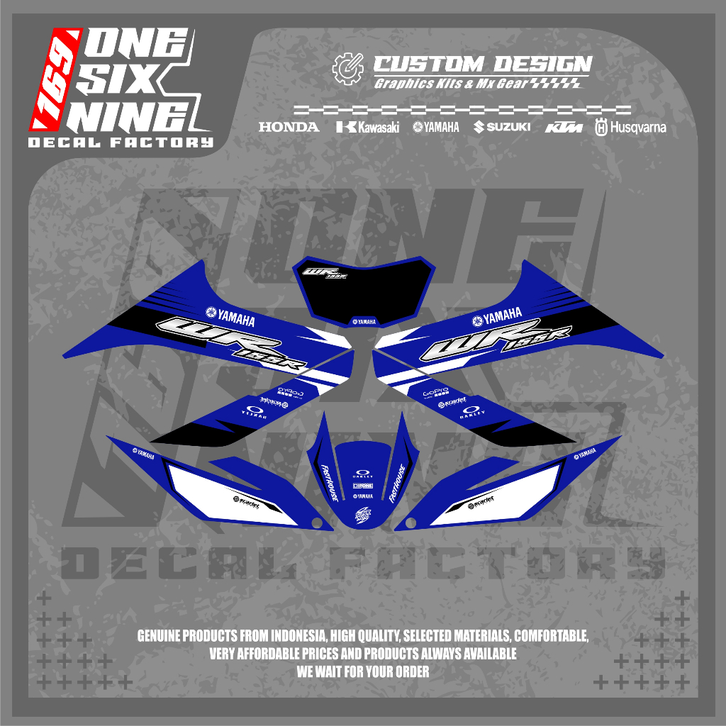 Jual Sticker Striping Variasi List YAMAHA WR 155 R Motif Original Free ...