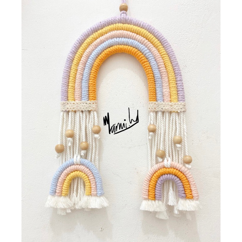 Jual Dekorasi pajangan dinding macrame karakter awan warna lucu ...