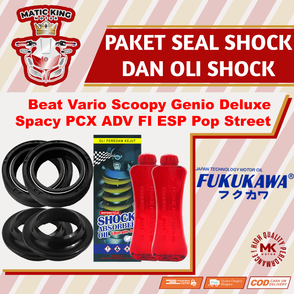 Jual Paket Seal Sil Shockbreaker + Abu + Oli Shock Depan Beat Vario ...