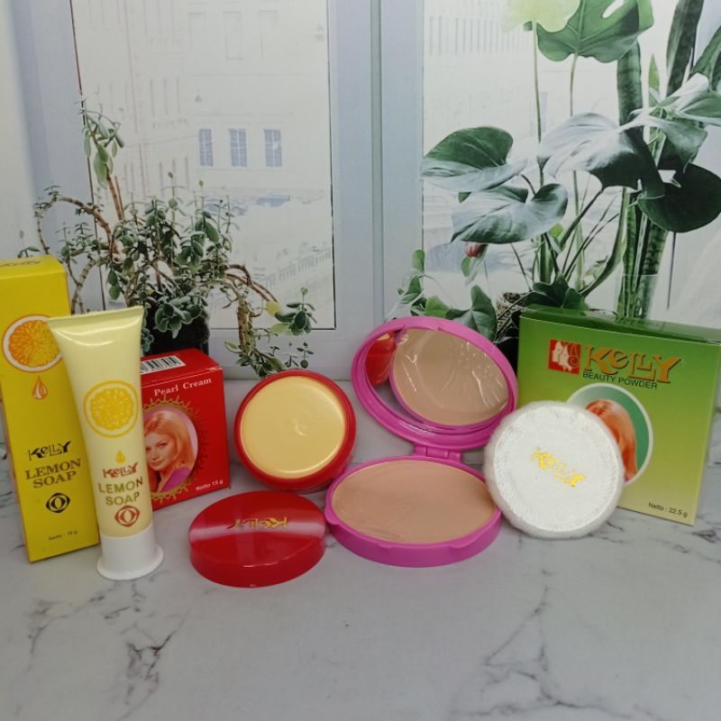 Jual PAKET MAKEUP KELLY 3IN1 | Lemon soap 15g+Bedak Compact Kelly+Kelly ...