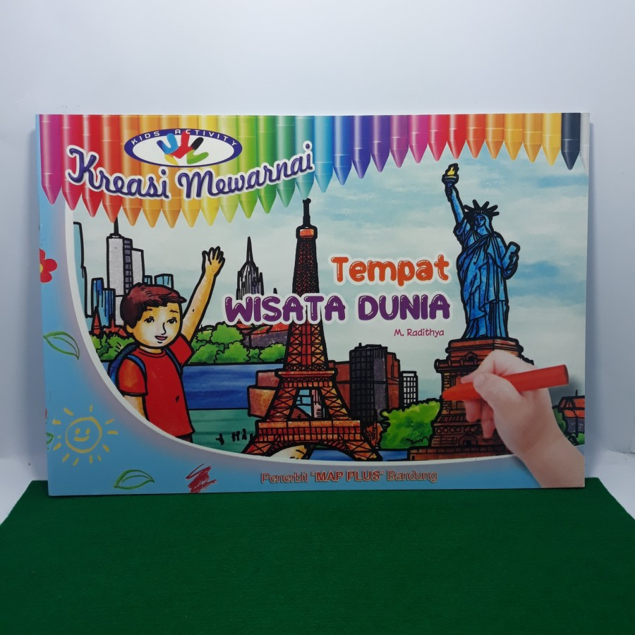 Jual BUKU Kreasi mewarnai Tempat wista dunia map plus buku | Shopee ...
