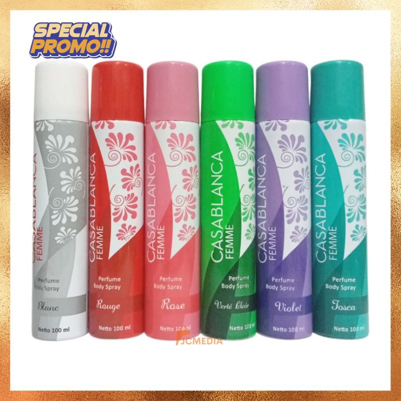 Jual Casablanca Perfume Body Spray Botol Kaleng 100ml | Shopee Indonesia
