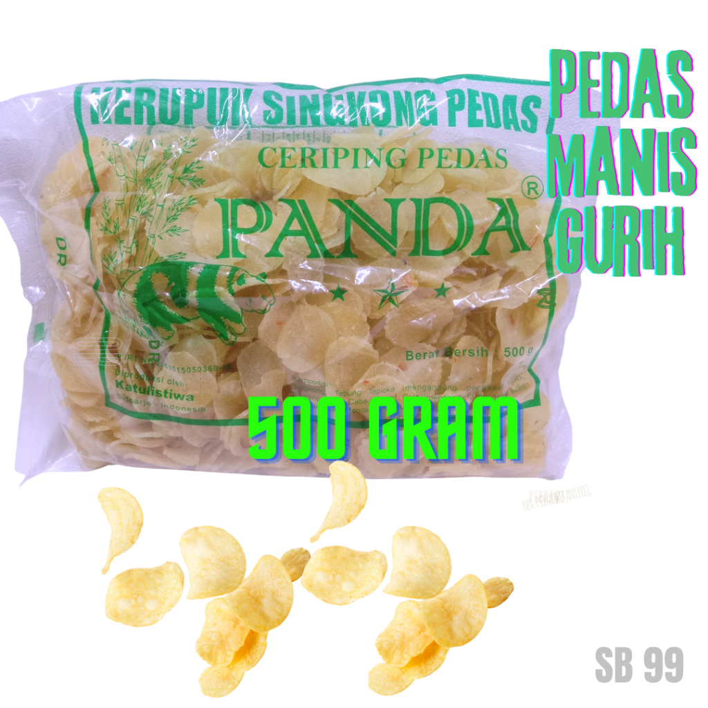 Jual CAP PANDA Kerupuk Singkong/Ceriping Singkong 500gram | Shopee ...